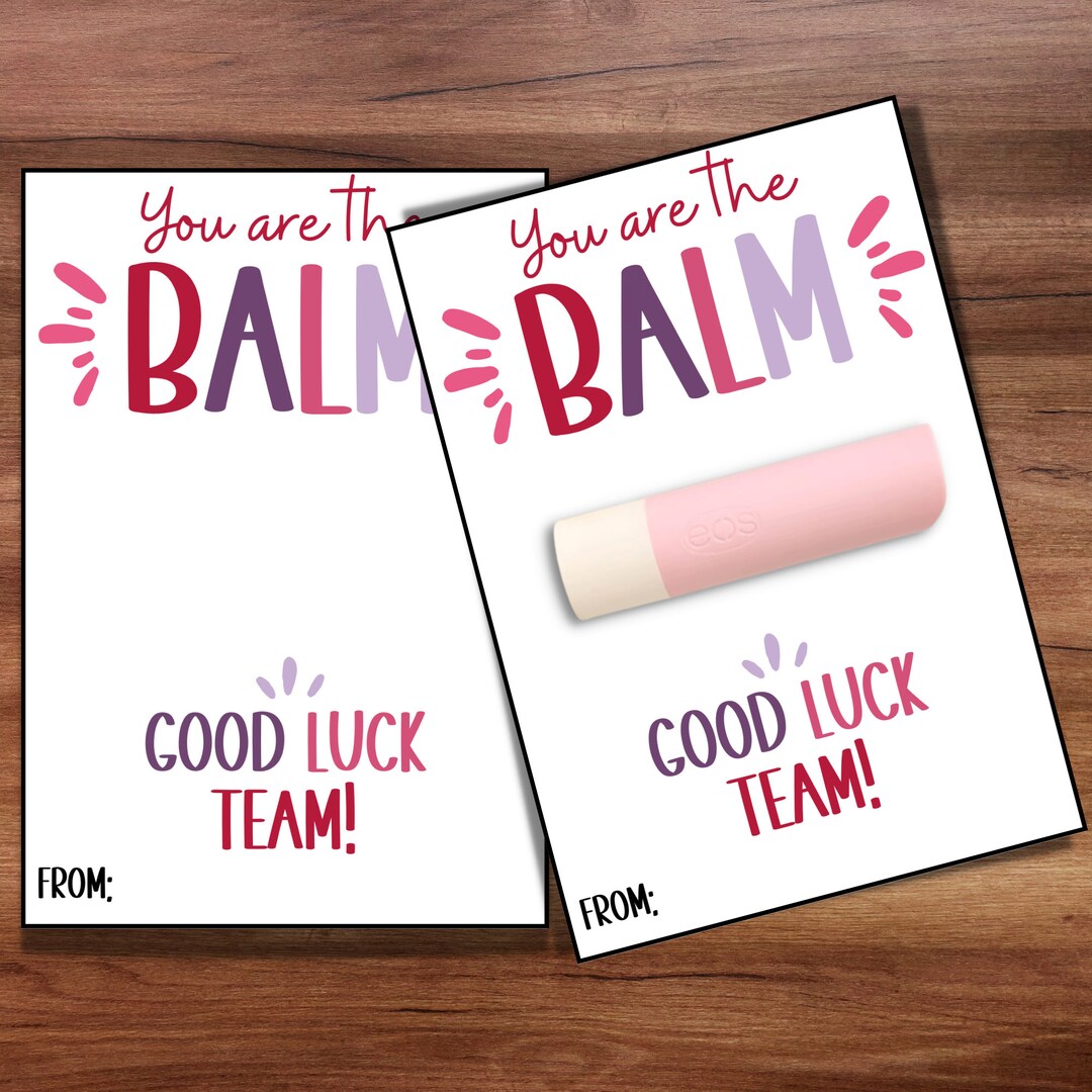 You're the Balm Valentine Gift Tag, Team Gift, Valentine Gift for ...
