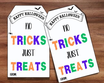 Halloween Favor Tags, Boo Gift Tags, Trick or Treat Favor Tags, Treat ...