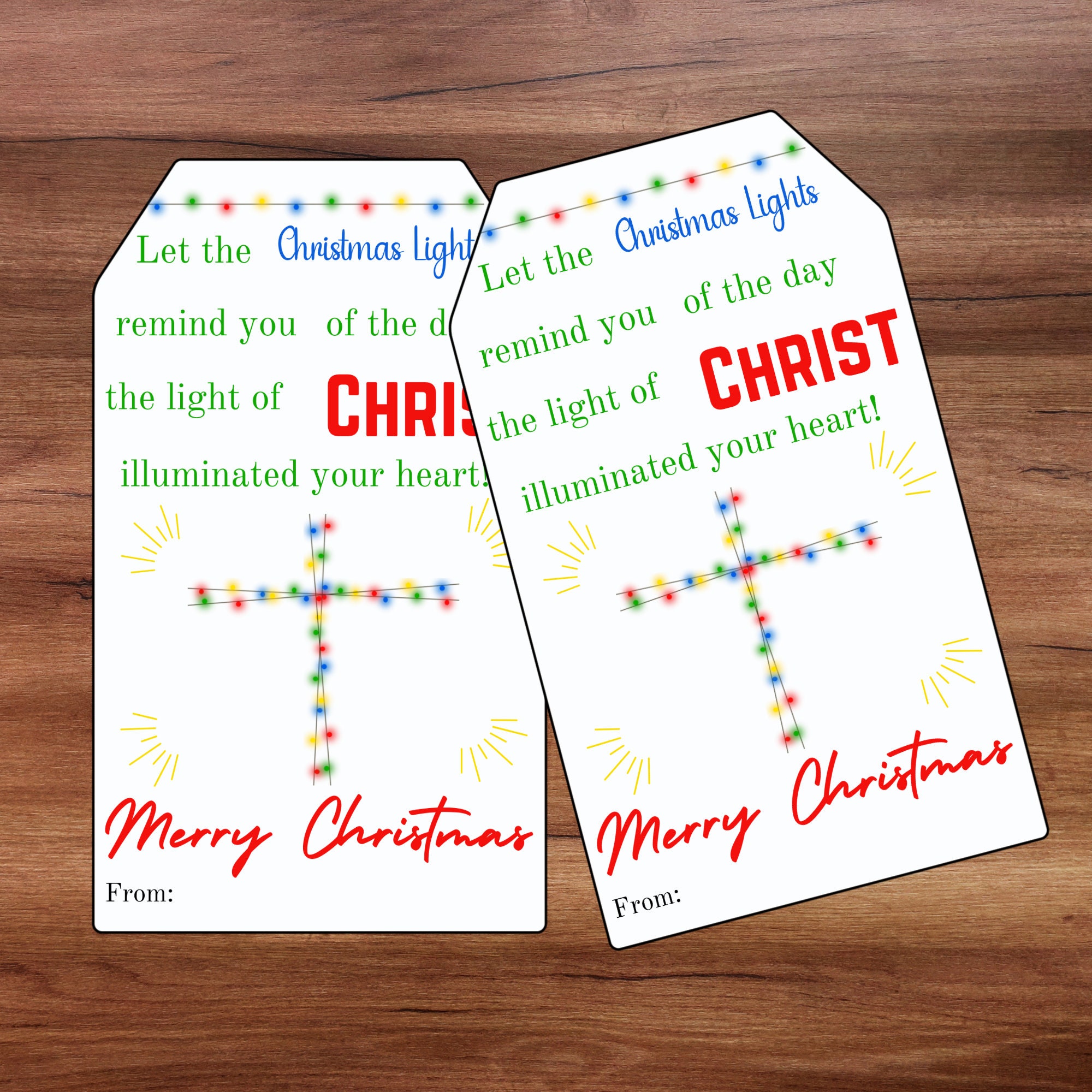 Light the World Printable Christmas Gift Tags, Bible Study Gift Tag ...