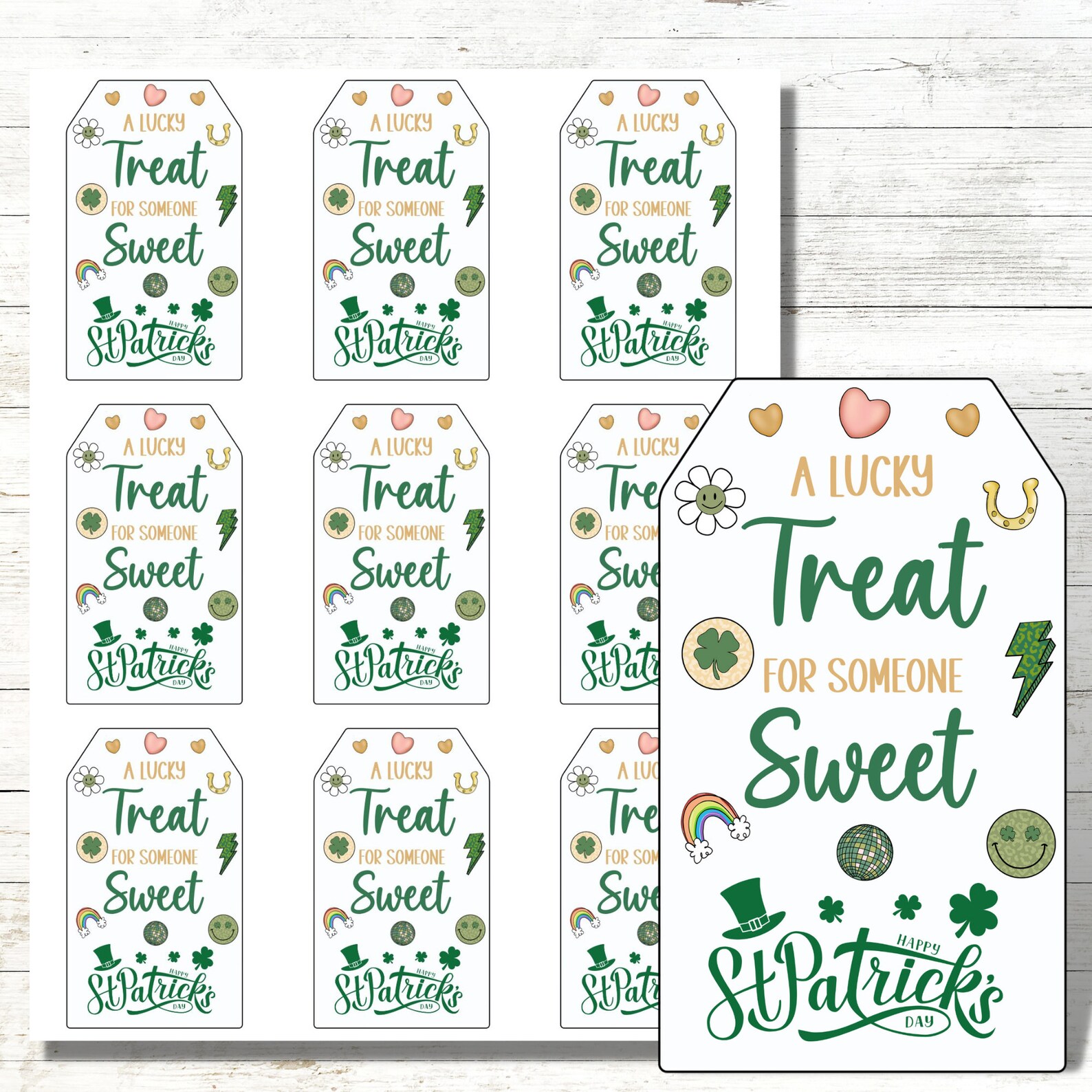 St. Patrick's Day Treat Tags, St Patricks Party Favors, Class Favors ...
