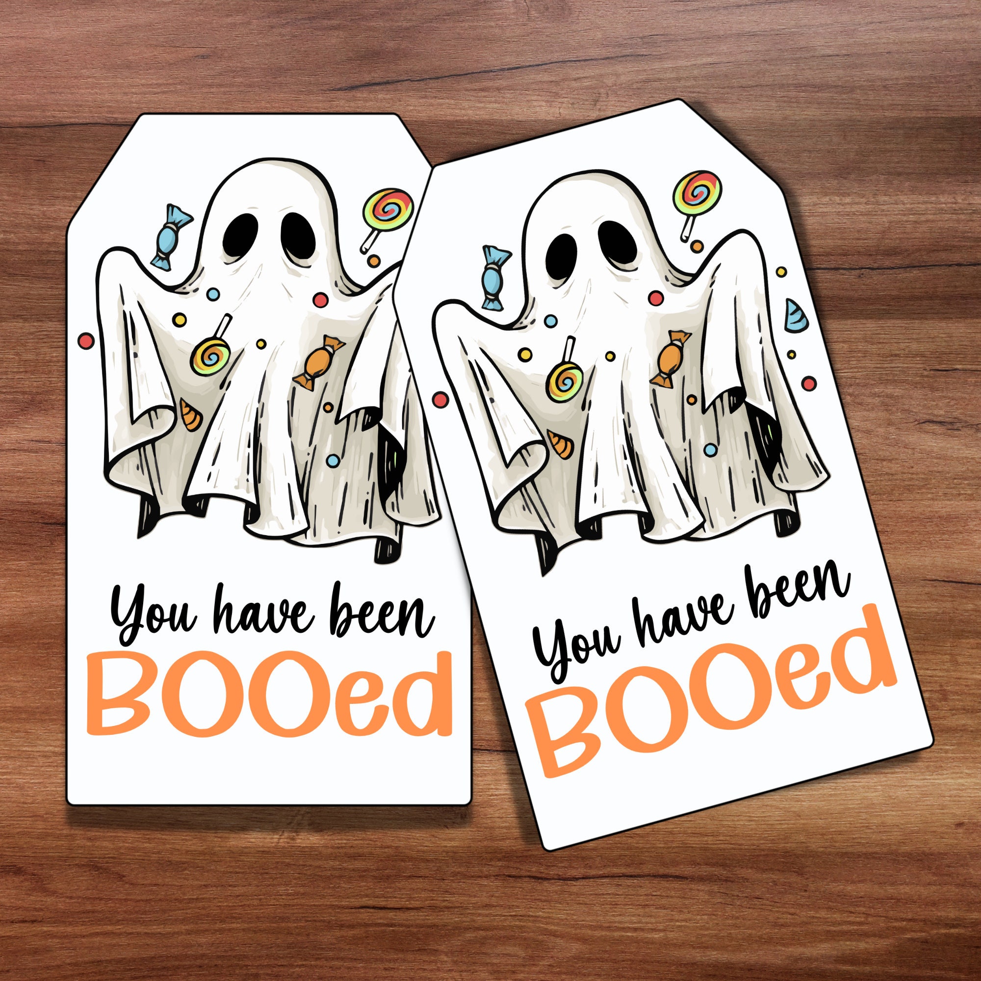You've Been Booed, Happy Halloween, Cute Ghost Gift Tag, Candy Ghost ...