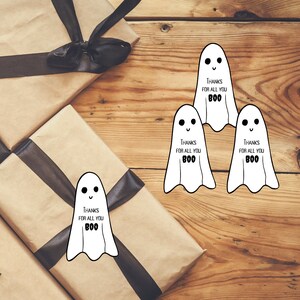 Halloween Teacher Gift Tag, Ghost Gift Tags, Halloween Thank You ...