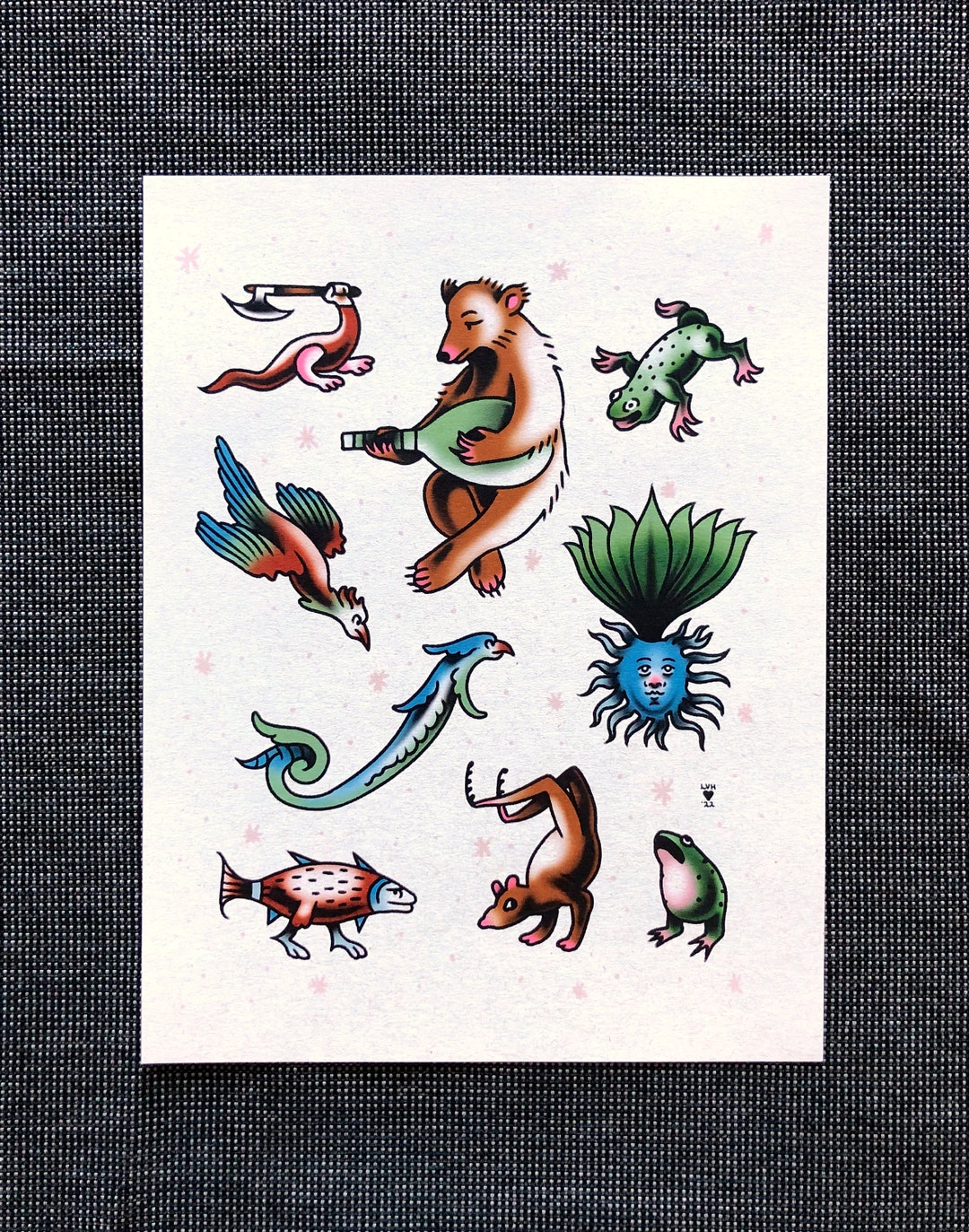 Medieval Critters Flash Sheet Print - Etsy