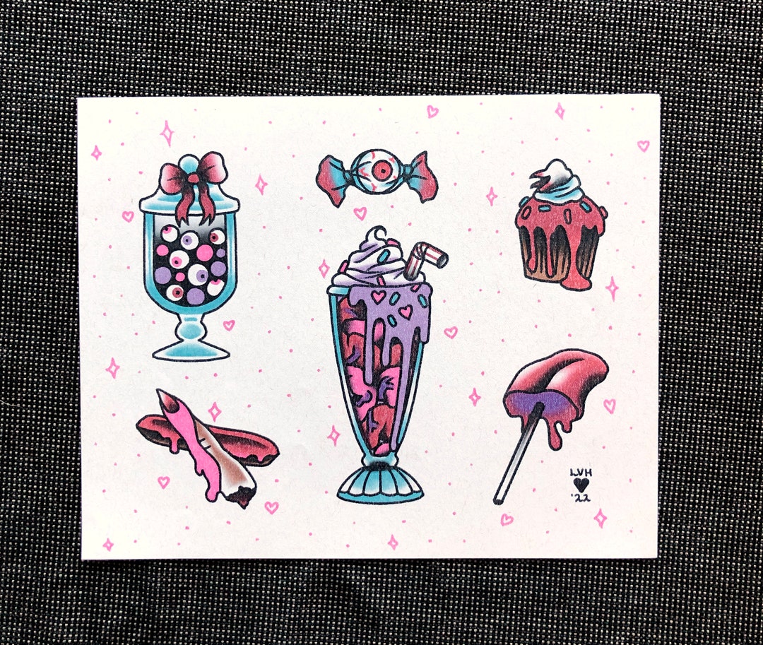 Candy Gore Flash Sheet Print - Etsy