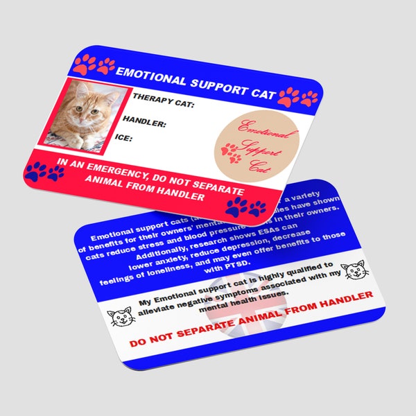 Emotional Support Cat - Etsy