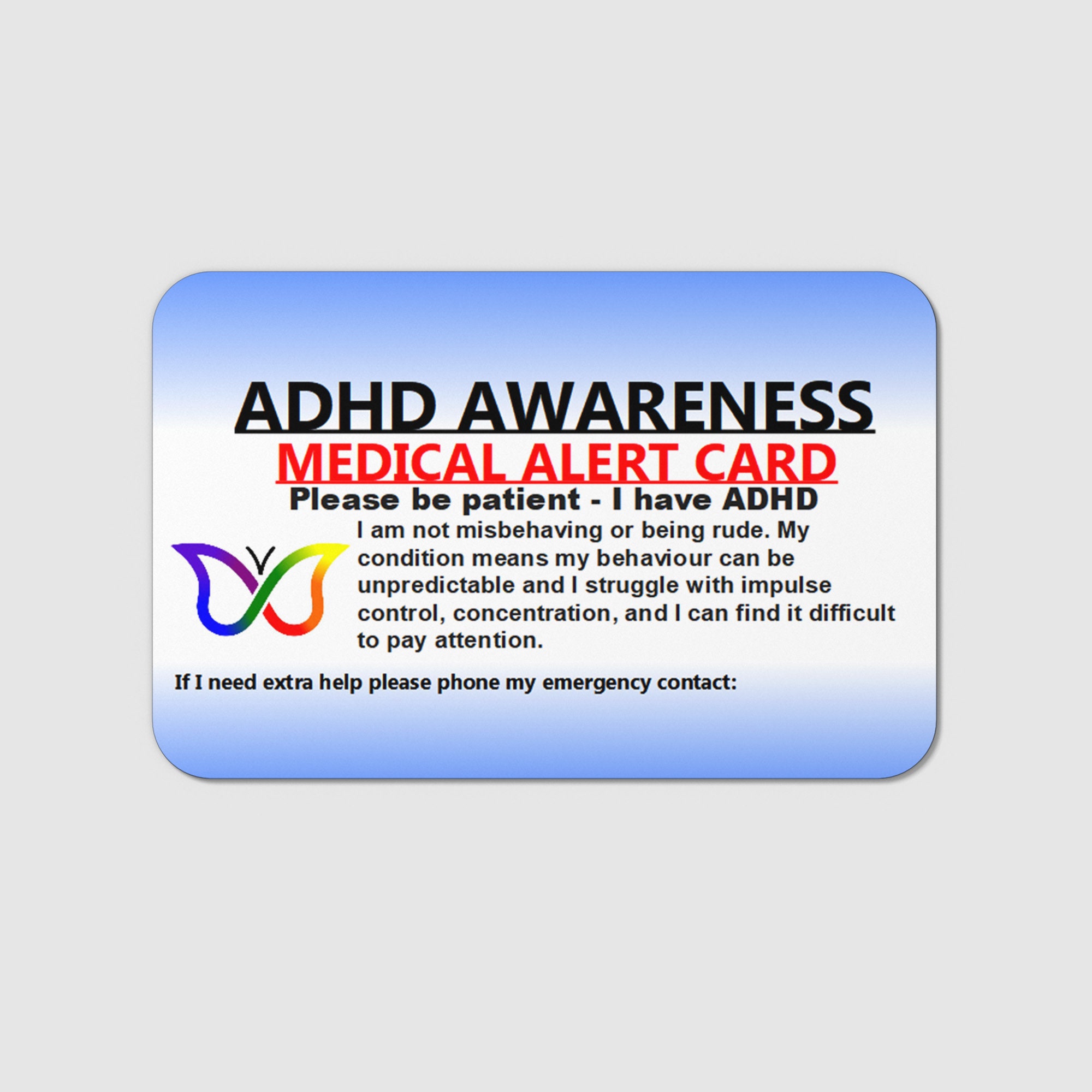 ADHD Awareness Card - Etsy