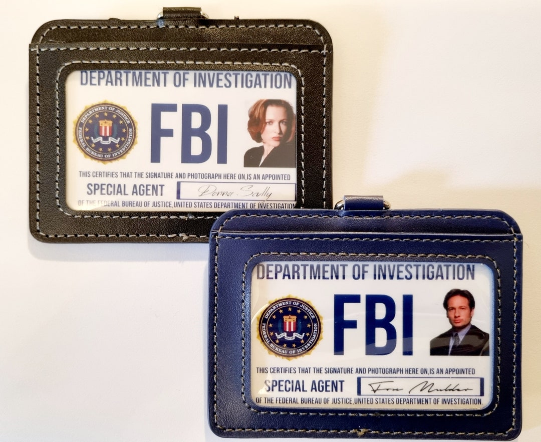 Cartes d'identité X Files pour cosplay : Dana Scully et Fox Mulder ...