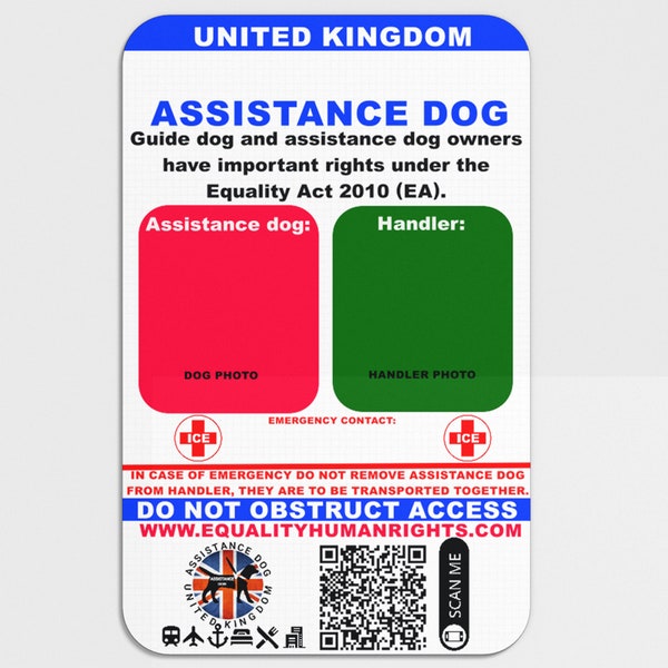 Personalised Assistance Dog - Etsy UK