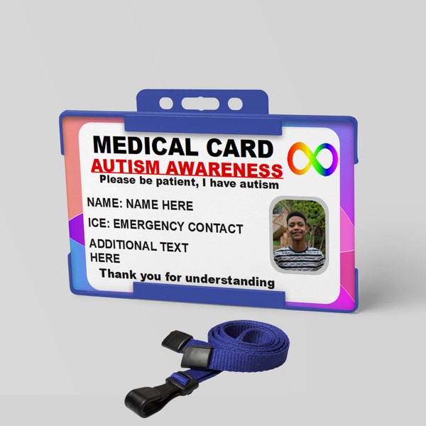 Autism Id Card - Etsy