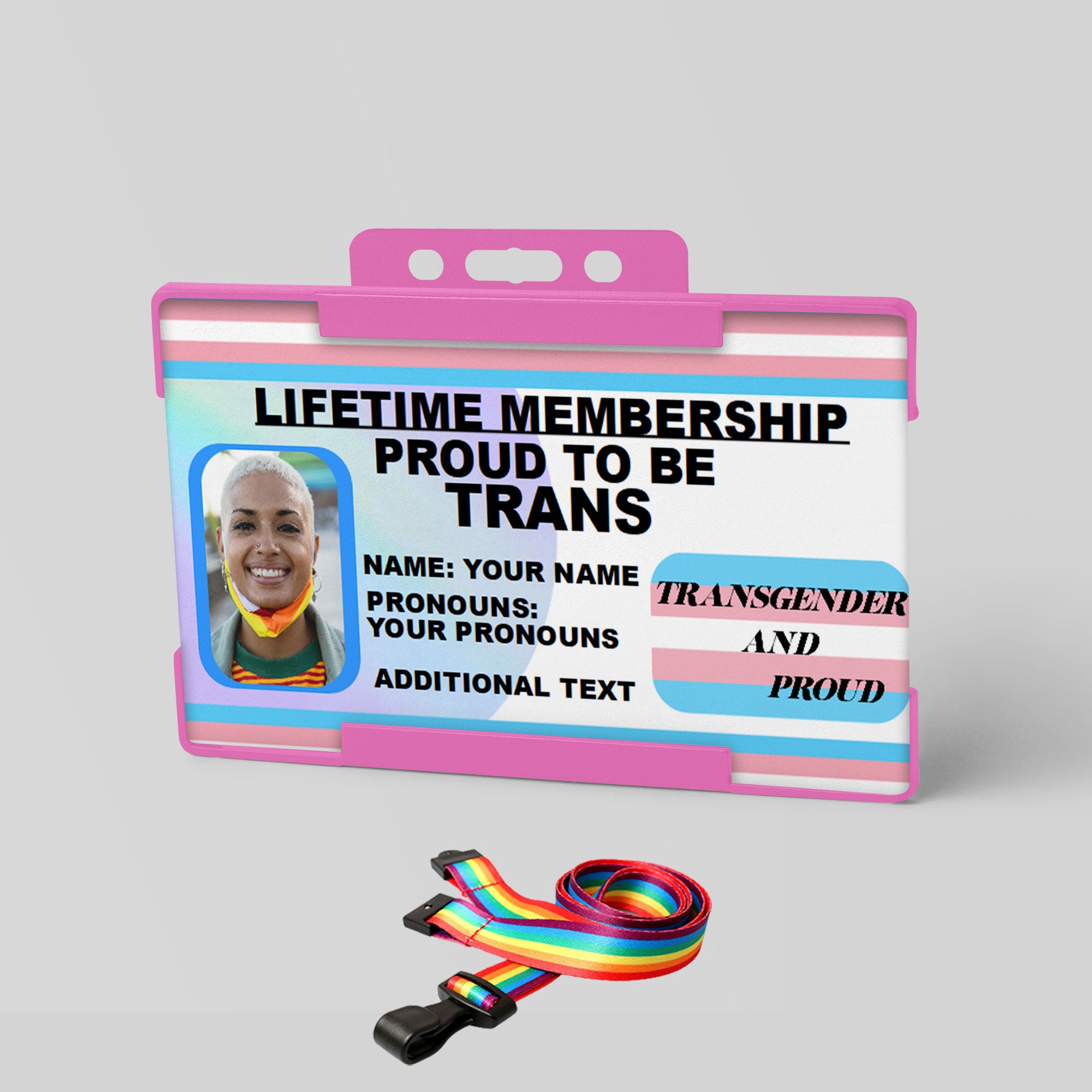 Transgender ID Card LGBTQ Trans Pride Card - Etsy