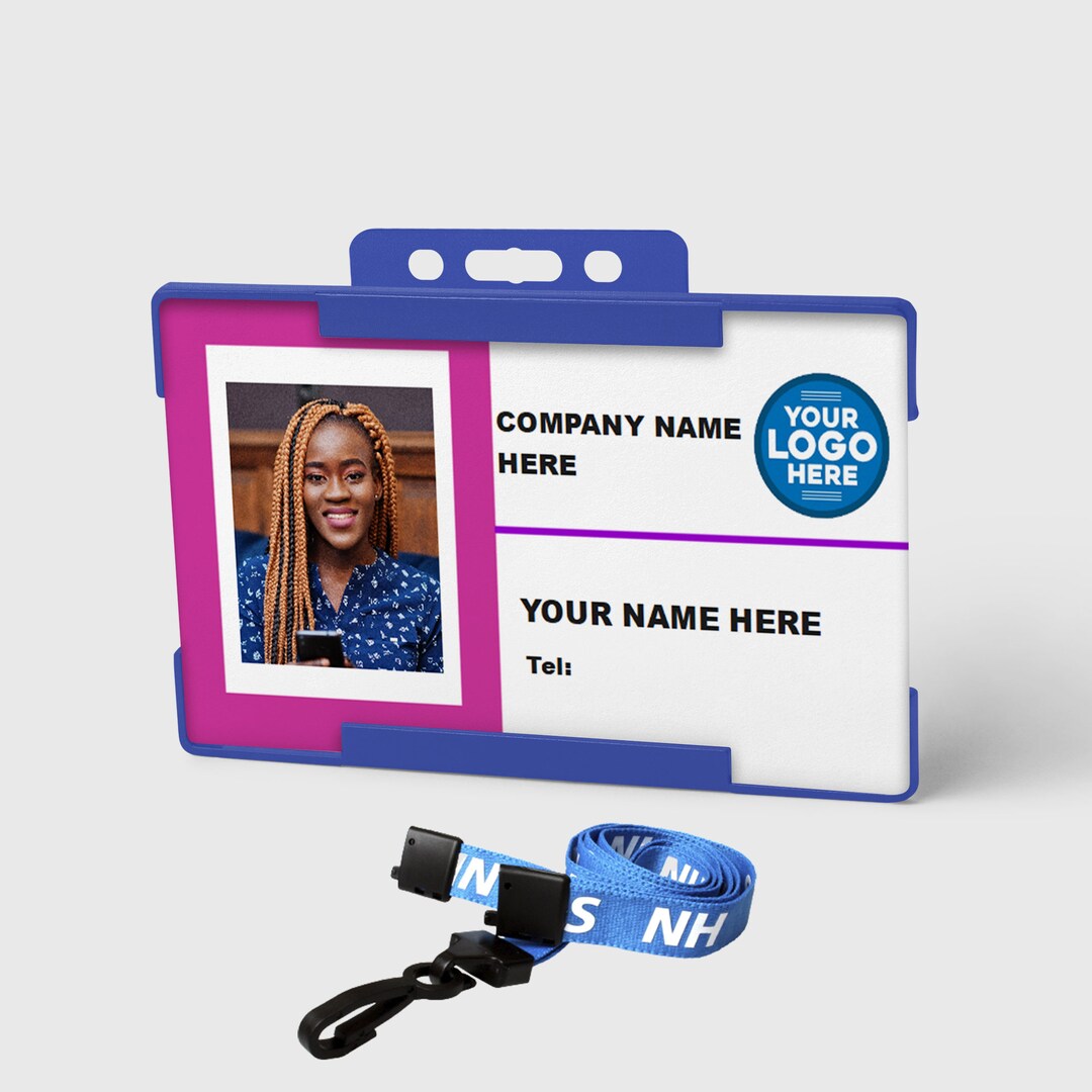 Photo ID Card Personalized Identification Card IC7 With Lanyard and ...