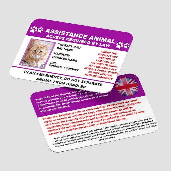 Cat Id Card - Etsy