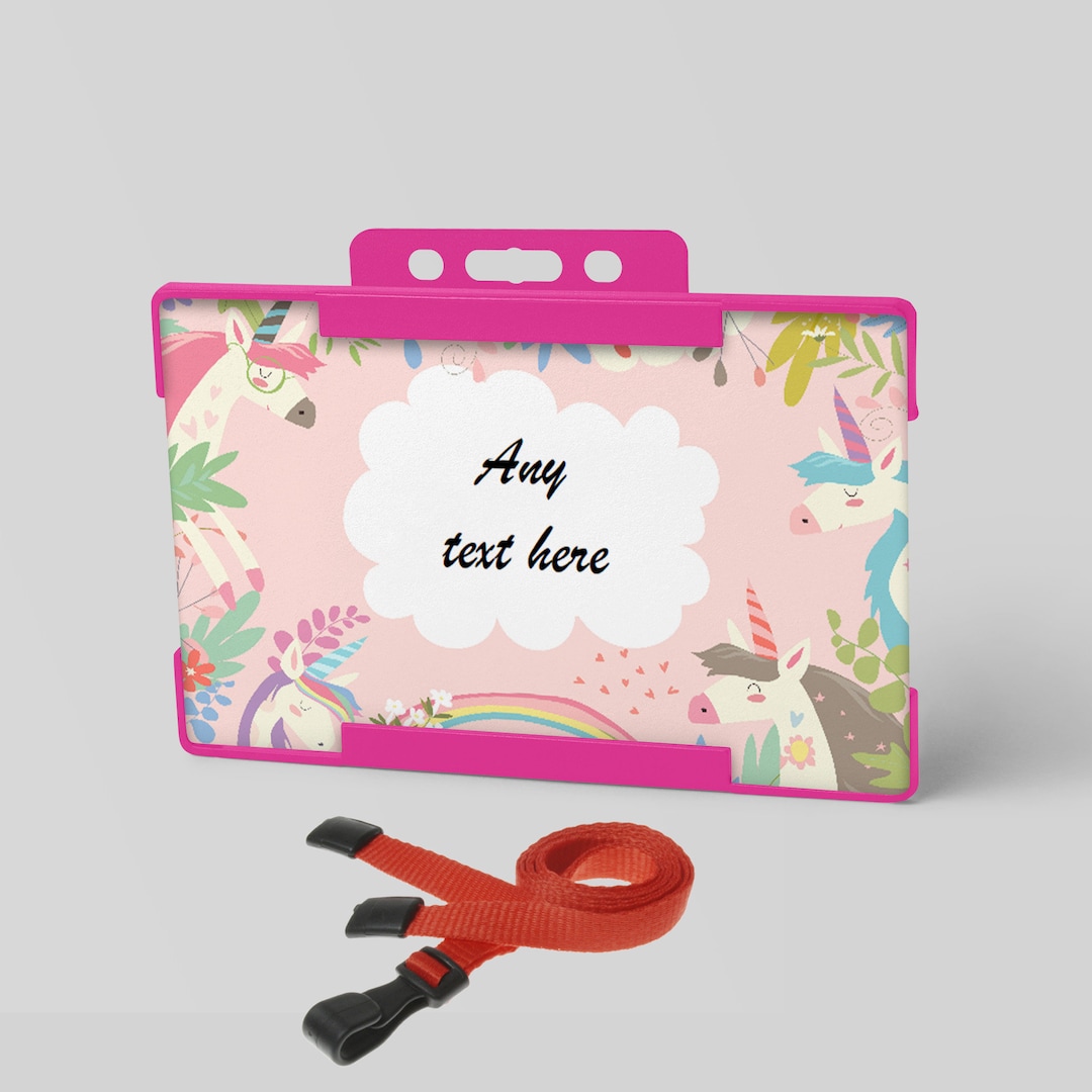 Unicorn Children's ID Card Novelty Children's Pretend Play Plastic Card ...