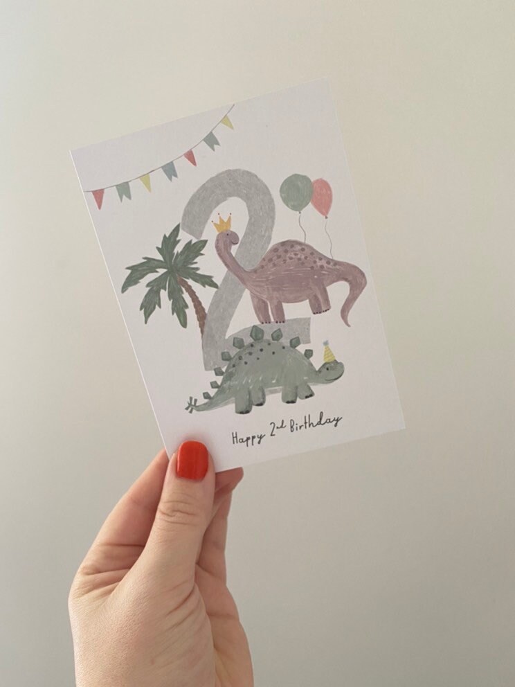 Number Birthday Card Birthday Greeting Card Unisex Card Baby Girl Card ...