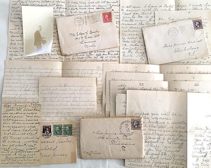 Antique Handwritten Letters With Photo 1918-1919, Envelopes, Canceled ...