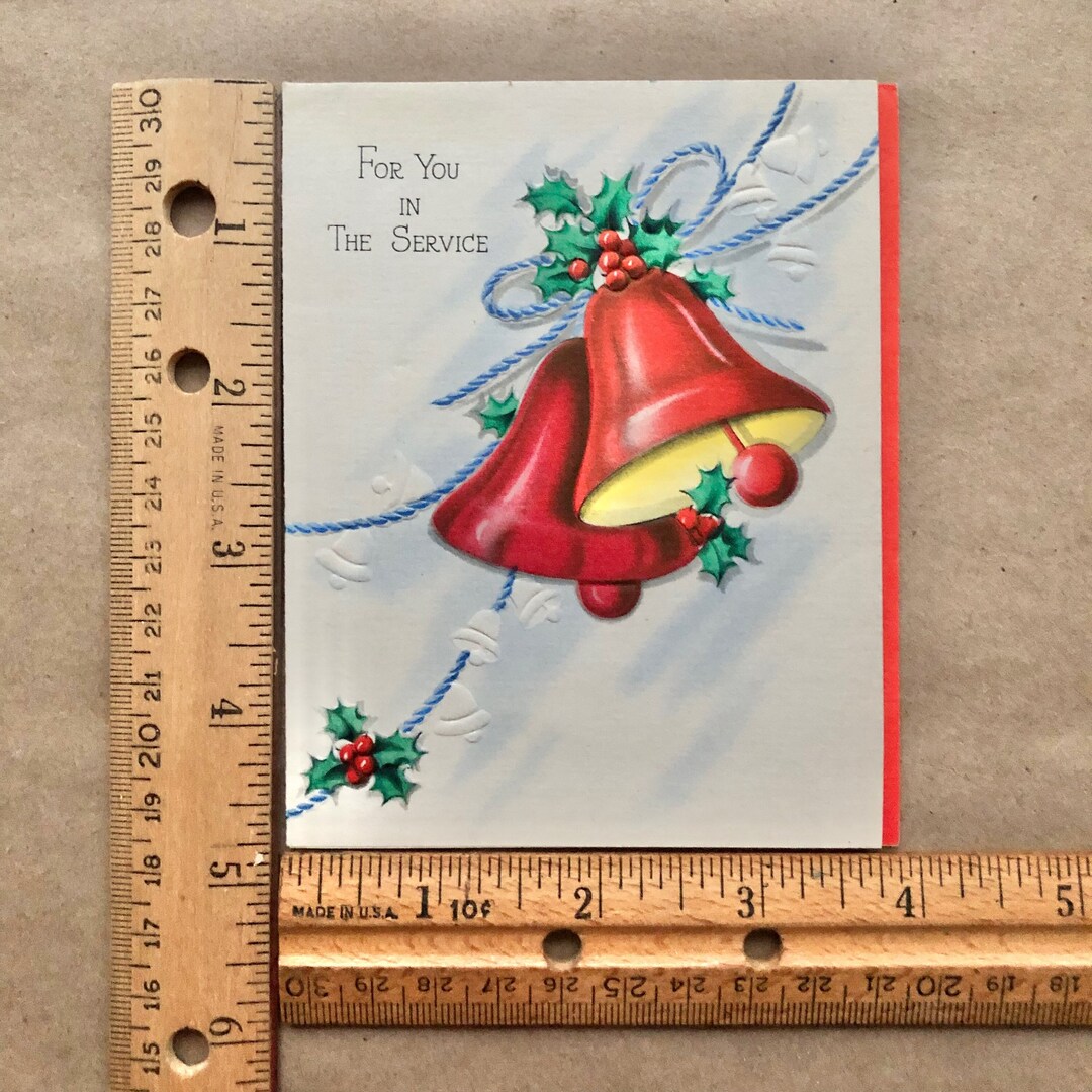 Authentic 1944 Military Christmas Card, Vintage Greeting Cards, Vintage ...