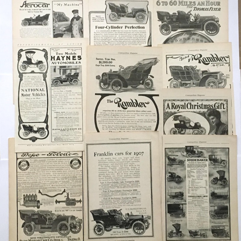 Old Car Ads - Etsy