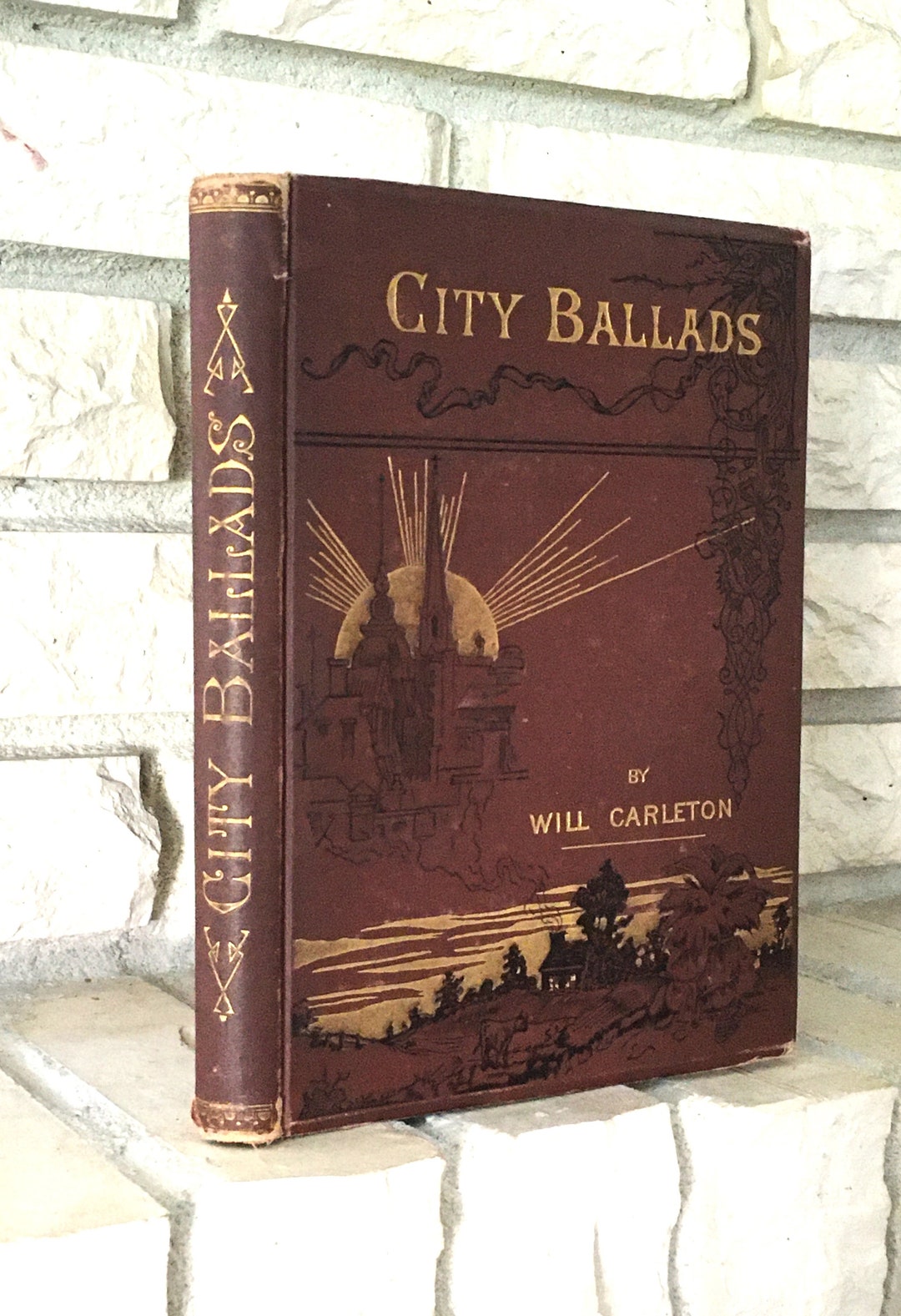 Antique 1886 Book City Ballads, Will Carleton, Illustrated Victorian ...