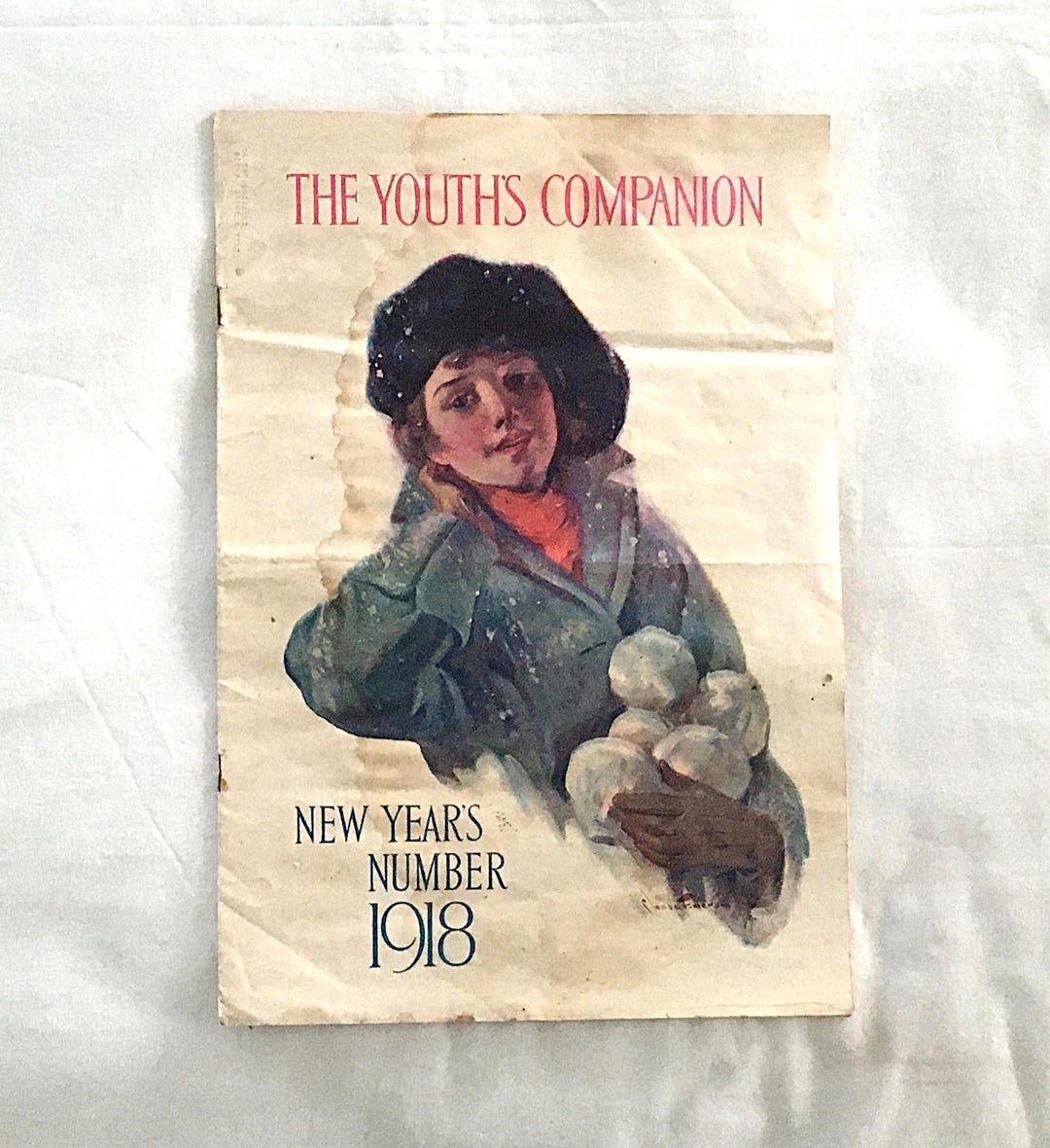 Antique 1918 Youth's Companion New Year Edition, Illustrated ...