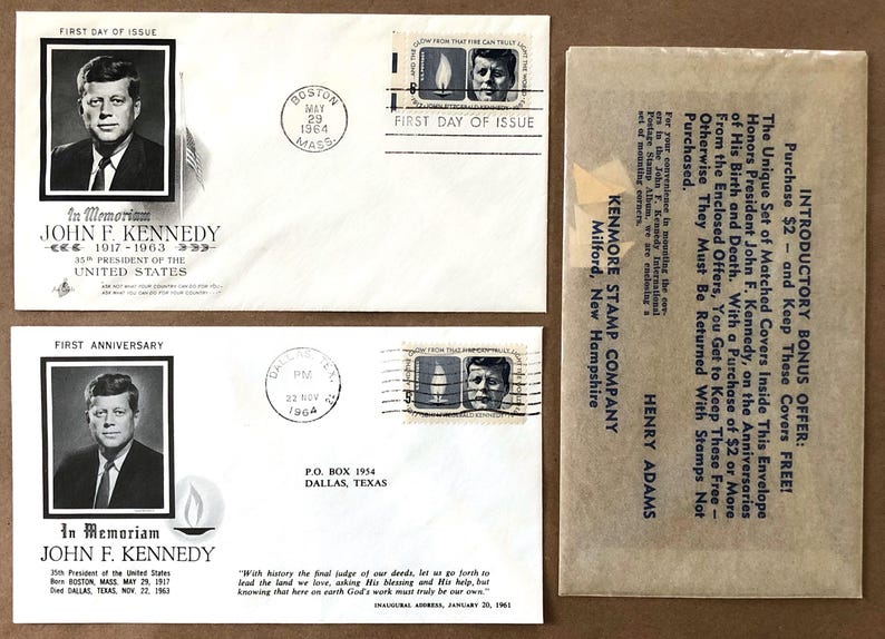 Original JFK Ephemera Bundle, Life Magazine, 1964 Stamps Original ...