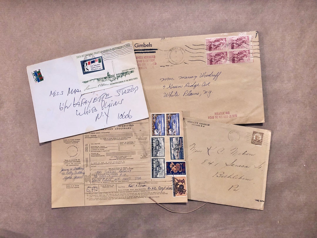 Authentic Vintage Ephemera Envelopes & Worldwide Stamps, SIPEX Souvenir ...