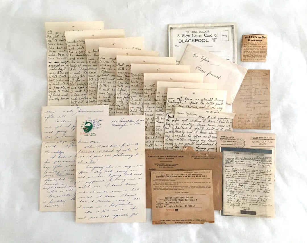 Original Vintage WWII Ephemera 1940s V-mail, Handwritten, 10 Page ...