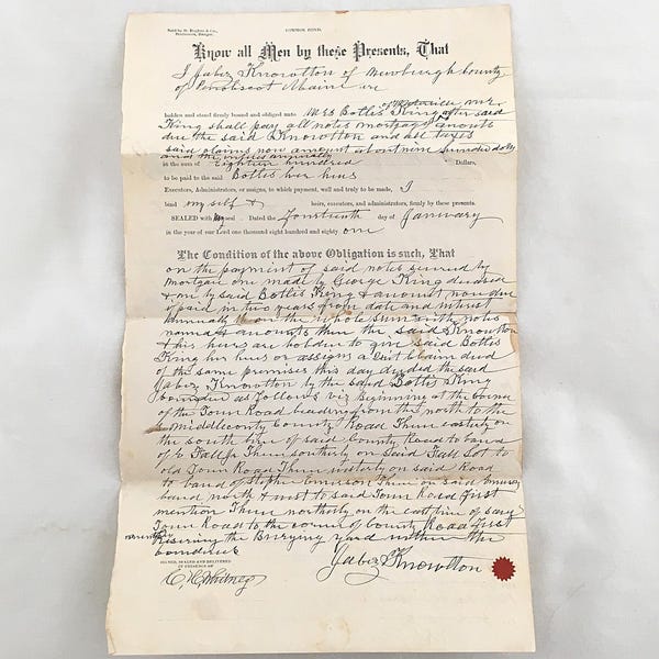 Antique Document With Seal - Etsy