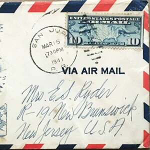 Vintage WWII 1941 US Navy Air Mail Envelope, USS Goff Destroyer Ship ...