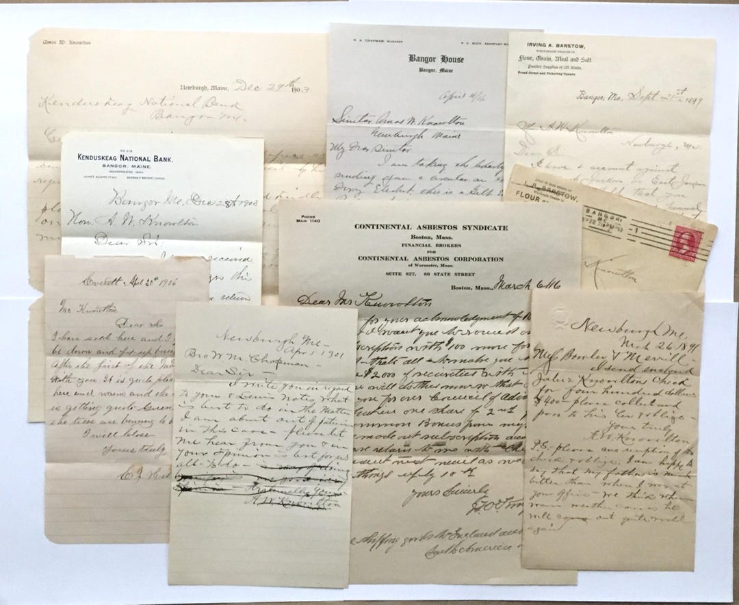 1891-1916 Handwritten Letters, Envelope, Canceled Stamp Full Postmark ...