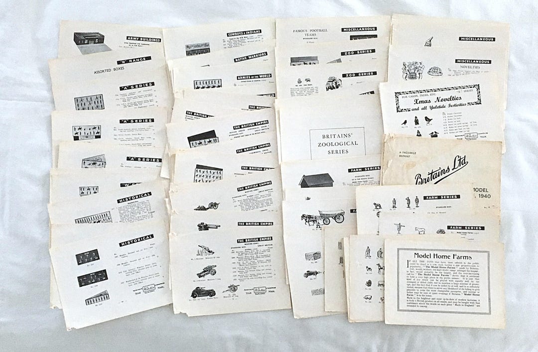 Vintage 1972 Illustrated Pages Toy & Model Catalog, Britains Ltd, 1940 ...