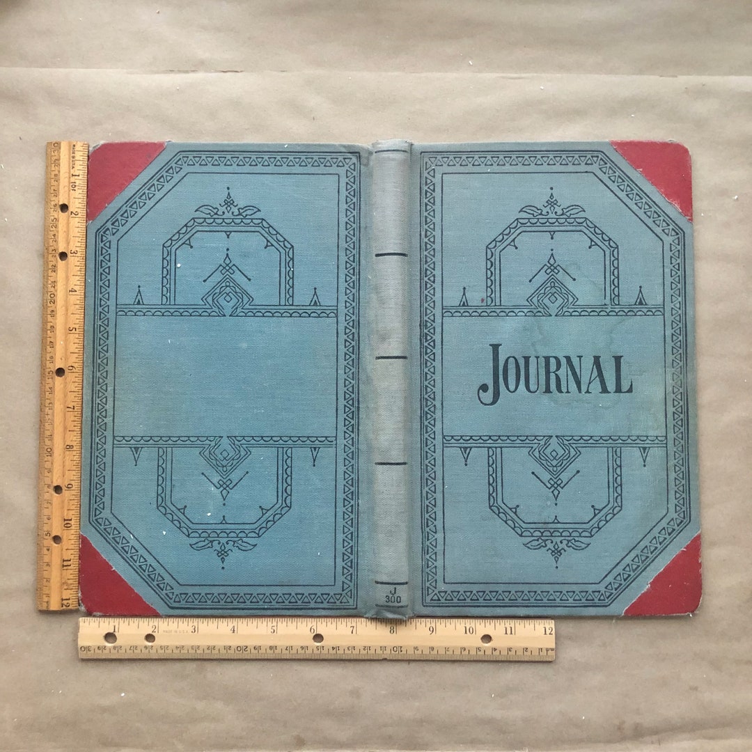 Vintage 1920s Journal Ledger Book Cover | Hardcover Book Cover ...