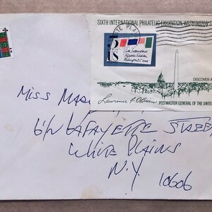 Authentic Vintage Ephemera Envelopes & Worldwide Stamps, SIPEX Souvenir ...