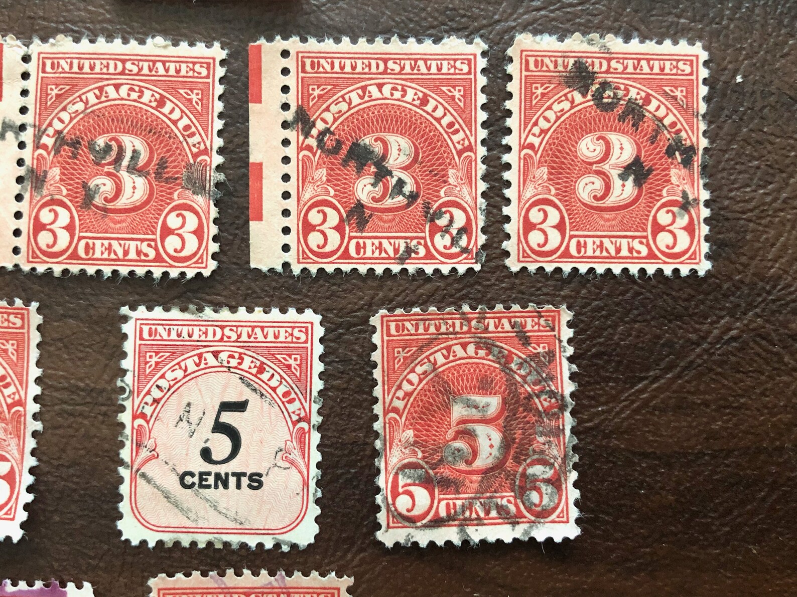 14 Vintage Postage Due Stamps, US Stamps, Handmade Envelope - Etsy