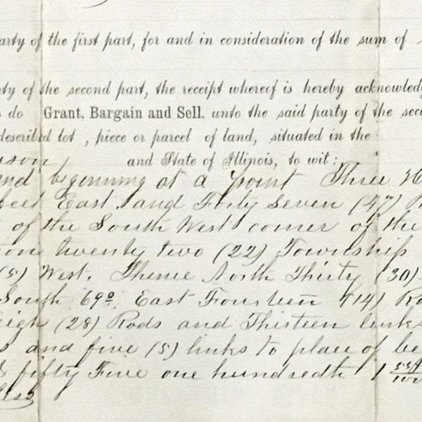 Antique Land Deeds - Etsy