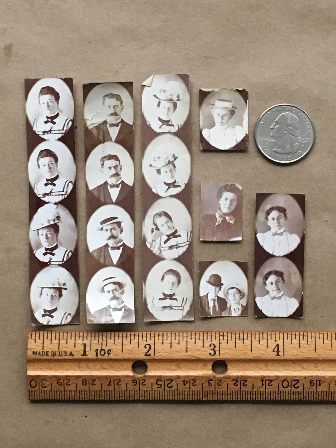 Antique Miniature Photos Small Victorian / Edwardian Portraits 1800s ...
