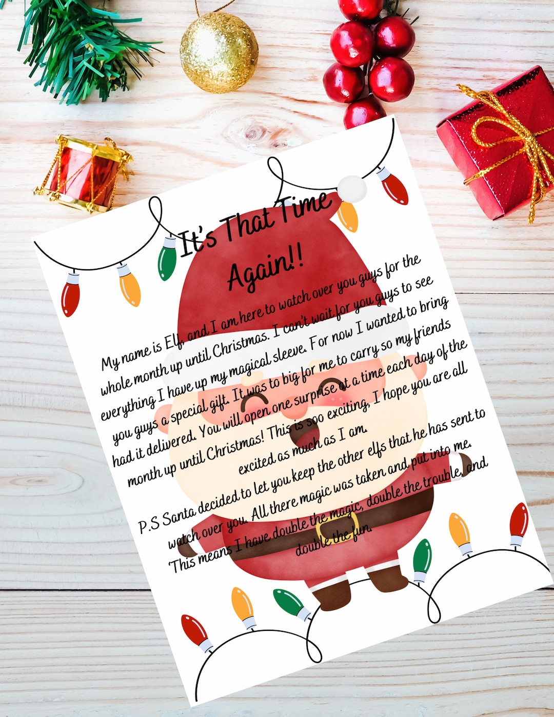 Santa/elf Letter to Kids. Magical Letter Instant Download! It’s That ...