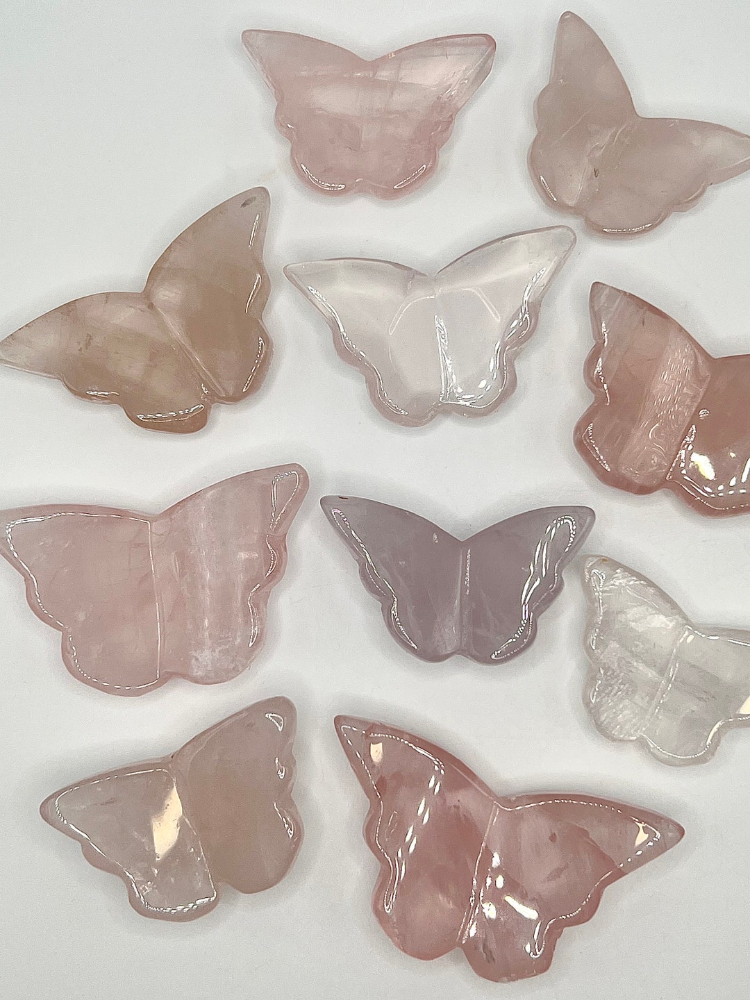 Rose Quartz Butterfly Carvings - Etsy
