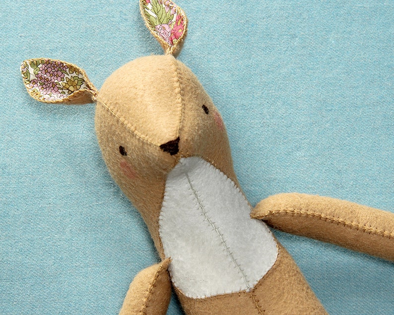 Deer Doll Pattern, Soft Doll Sewing Pattern, Cloth Doll Pattern, Hand ...