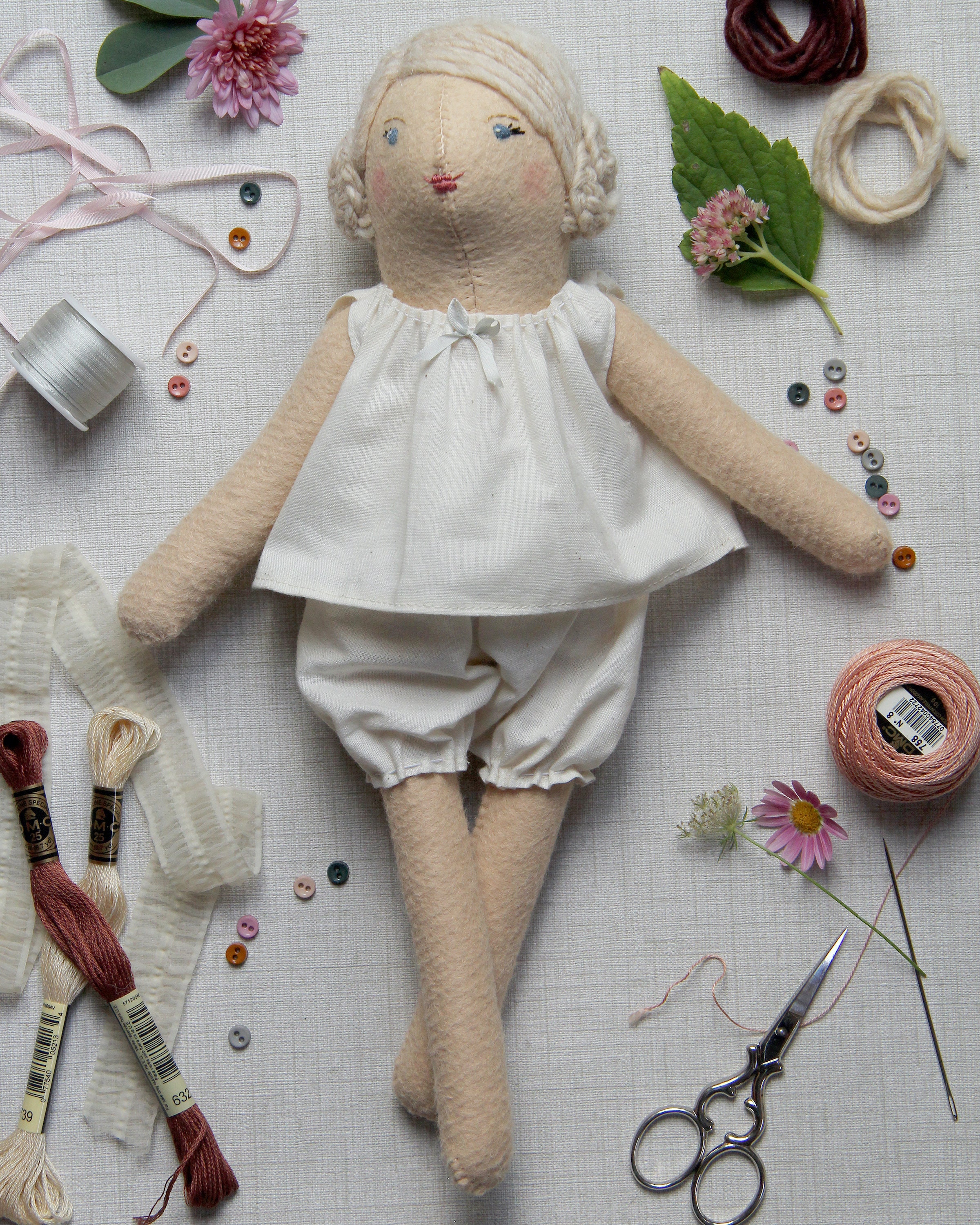 Handmade Doll Pattern, Soft Doll Sewing Pattern, Cloth Doll Clothes ...