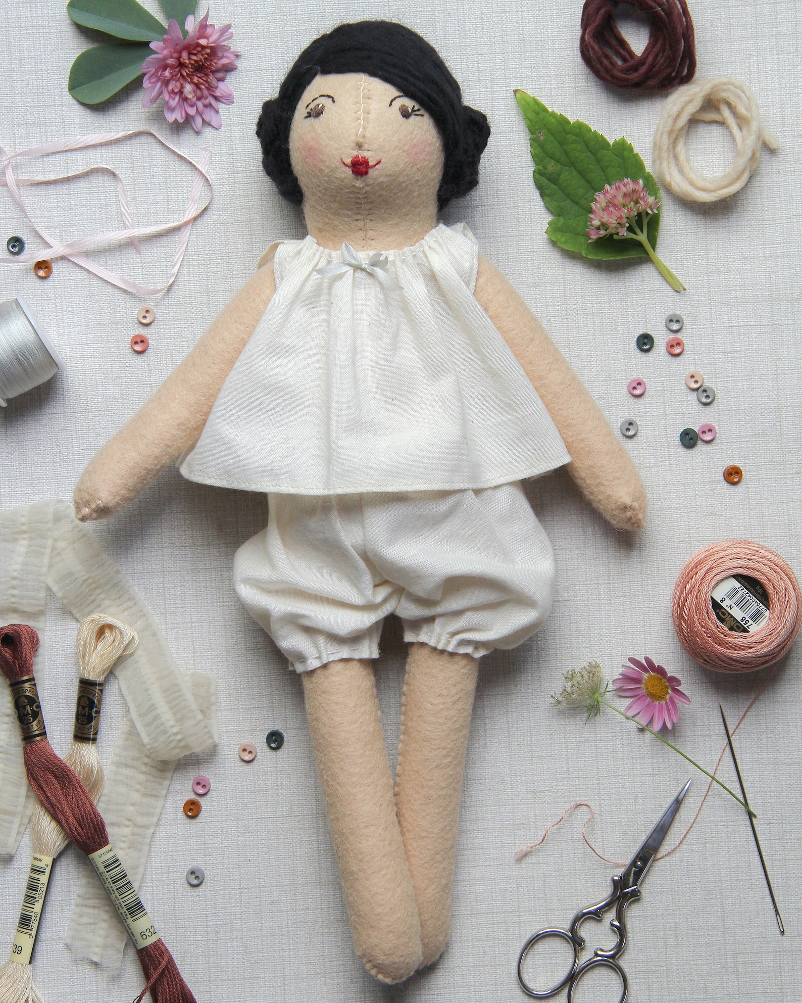 Handmade Doll Pattern, Soft Doll Sewing Pattern, Cloth Doll Clothes ...