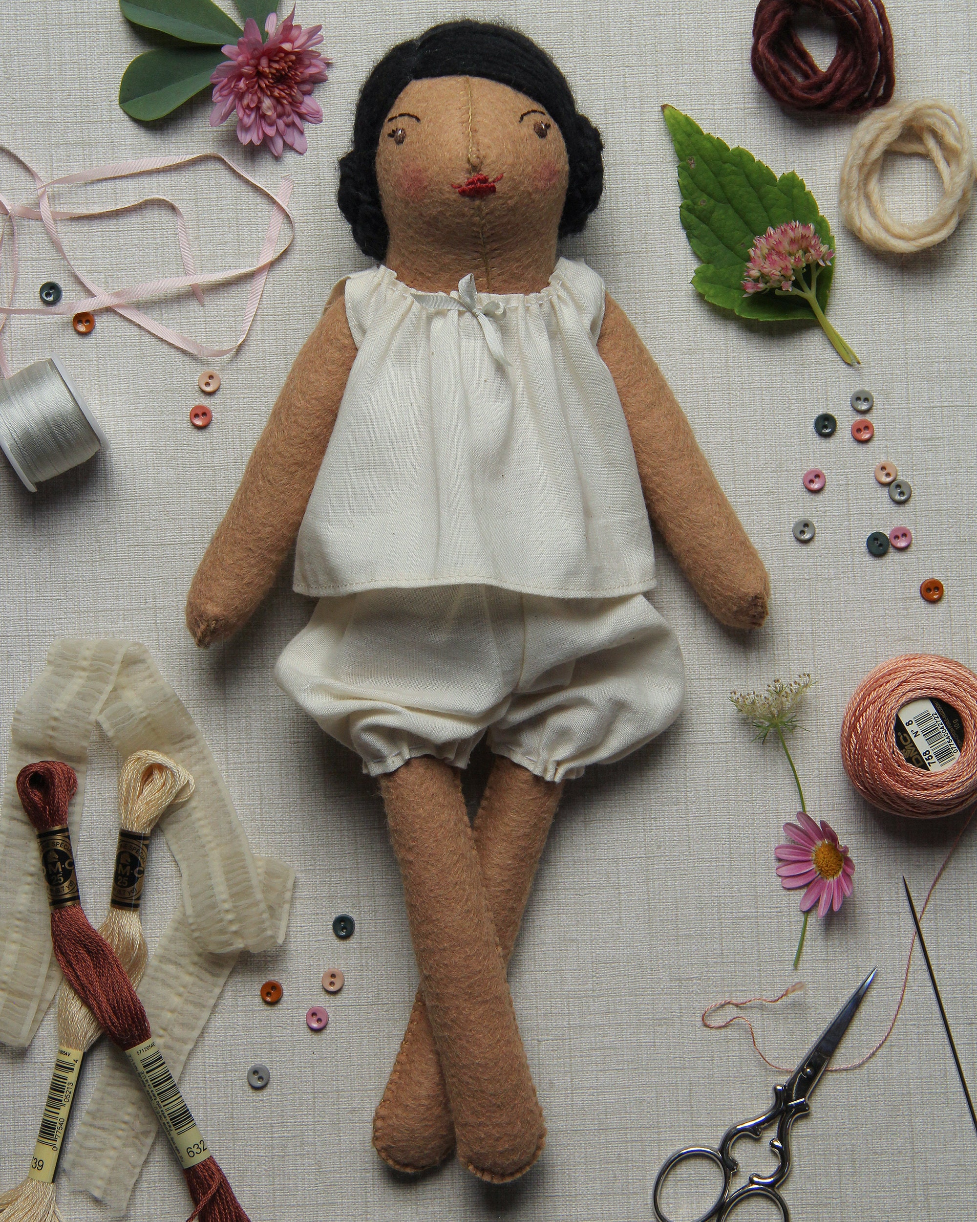 Handmade Doll Pattern, Soft Doll Sewing Pattern, Cloth Doll Clothes ...