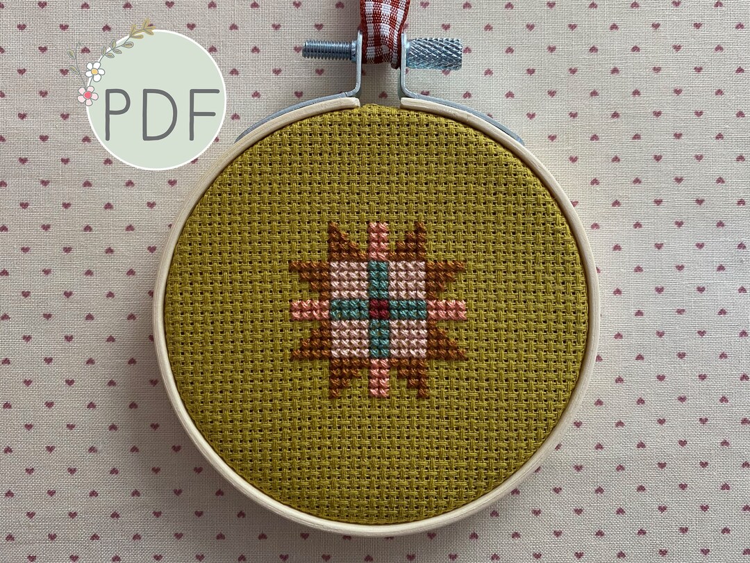 Cross Stitch PDF Pattern for Beginners, Instant Download, Easy ...