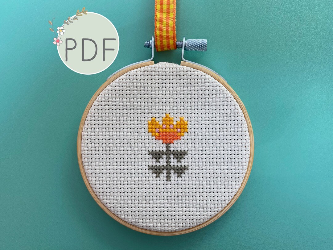 Cross Stitch PDF Pattern for Beginners, Instant Download, Easy ...