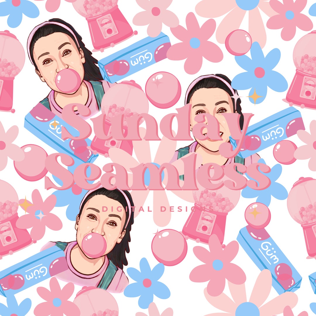 Ms. Rachel Bubble Gum Songs for Littles Seamless Pattern, Seamless ...