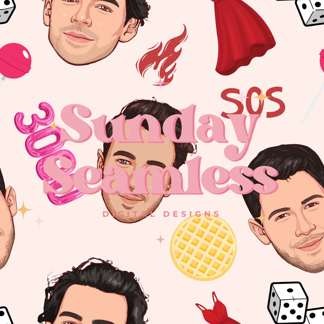 Jonas Brothers Seamless Pattern, Seamless, File, Fabric Printing, Jonas ...