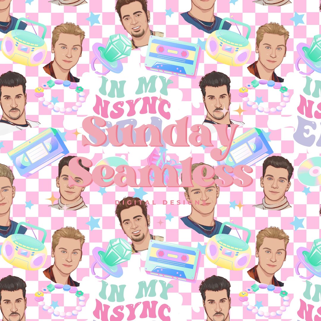 NSYNC Inspired Seamless Pattern, Seamless, File, Fabric Printing, NSYNC ...