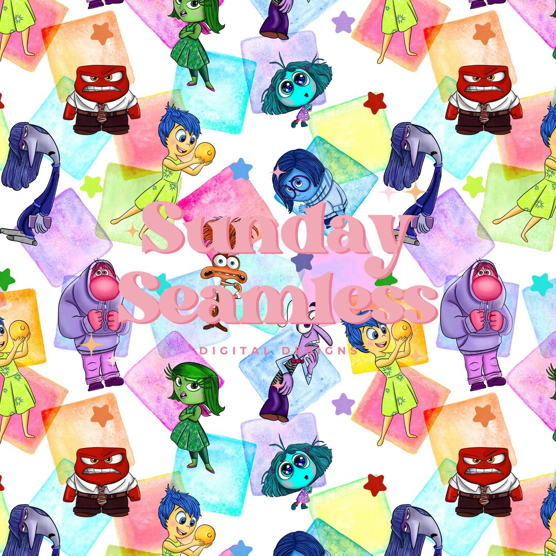 Inside Out Inspired Pattern, Seamless, File, Fabric Printing,inside Out ...