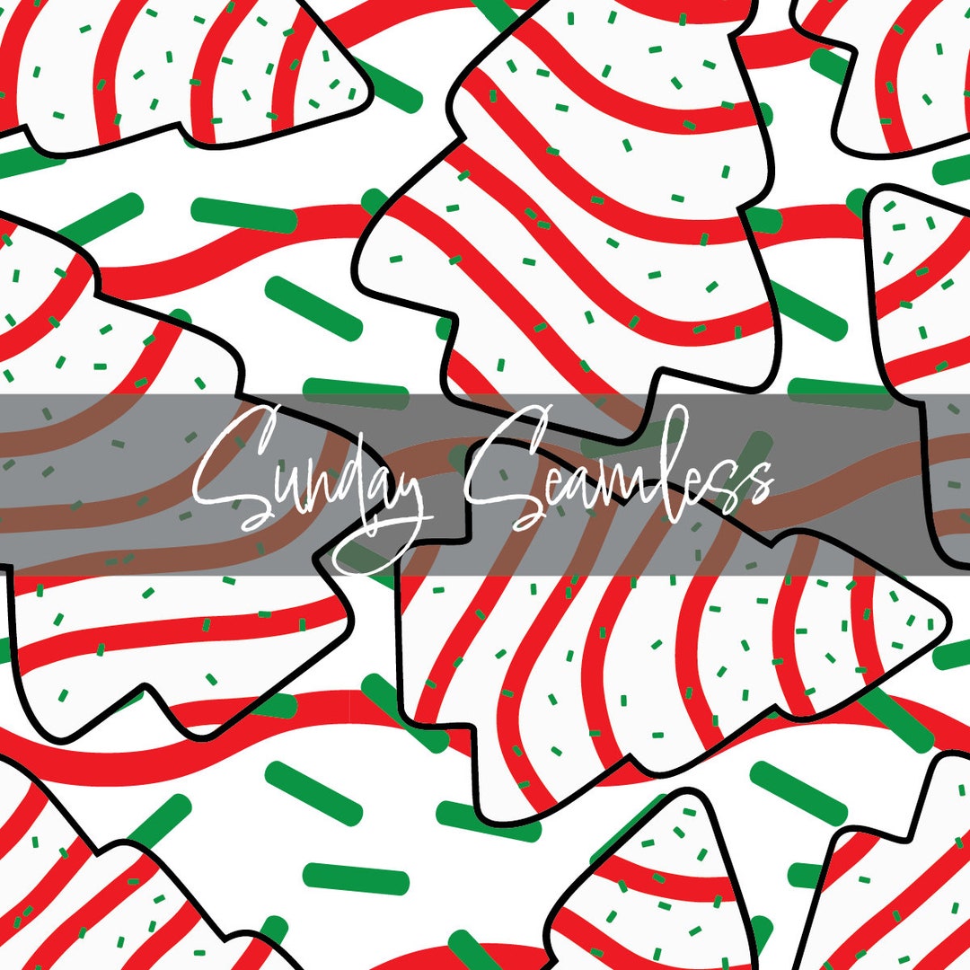 Debbie Cake Trees Texture Seamless Pattern, Seamless, File, Christmas ...