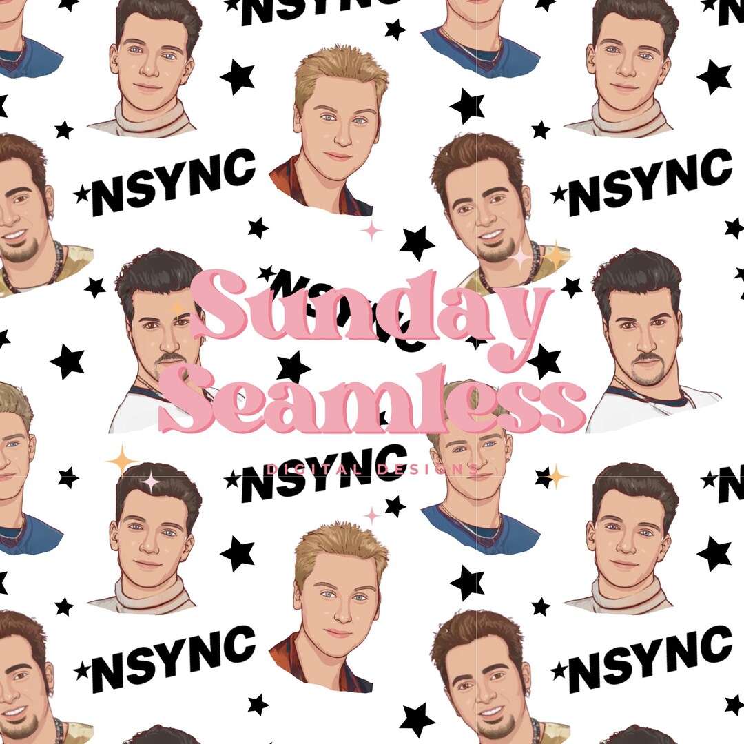 NSYNC Inspired Seamless Pattern, Seamless, File, Fabric Printing, NSYNC ...