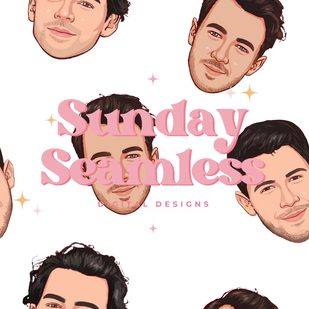 Jonas Brothers Seamless Pattern, Seamless, File, Fabric Printing, Jonas ...